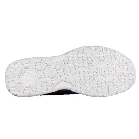 Salming Recoil Strike White Cyan Men`s Squash Shoe // Squash.com.au